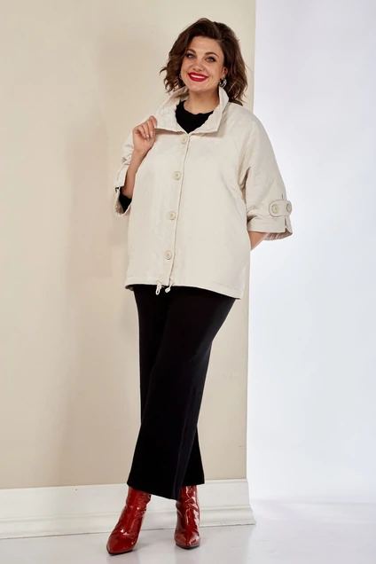 Куртка 2145 молочный Shetti купить в интернет магазине Велесмода